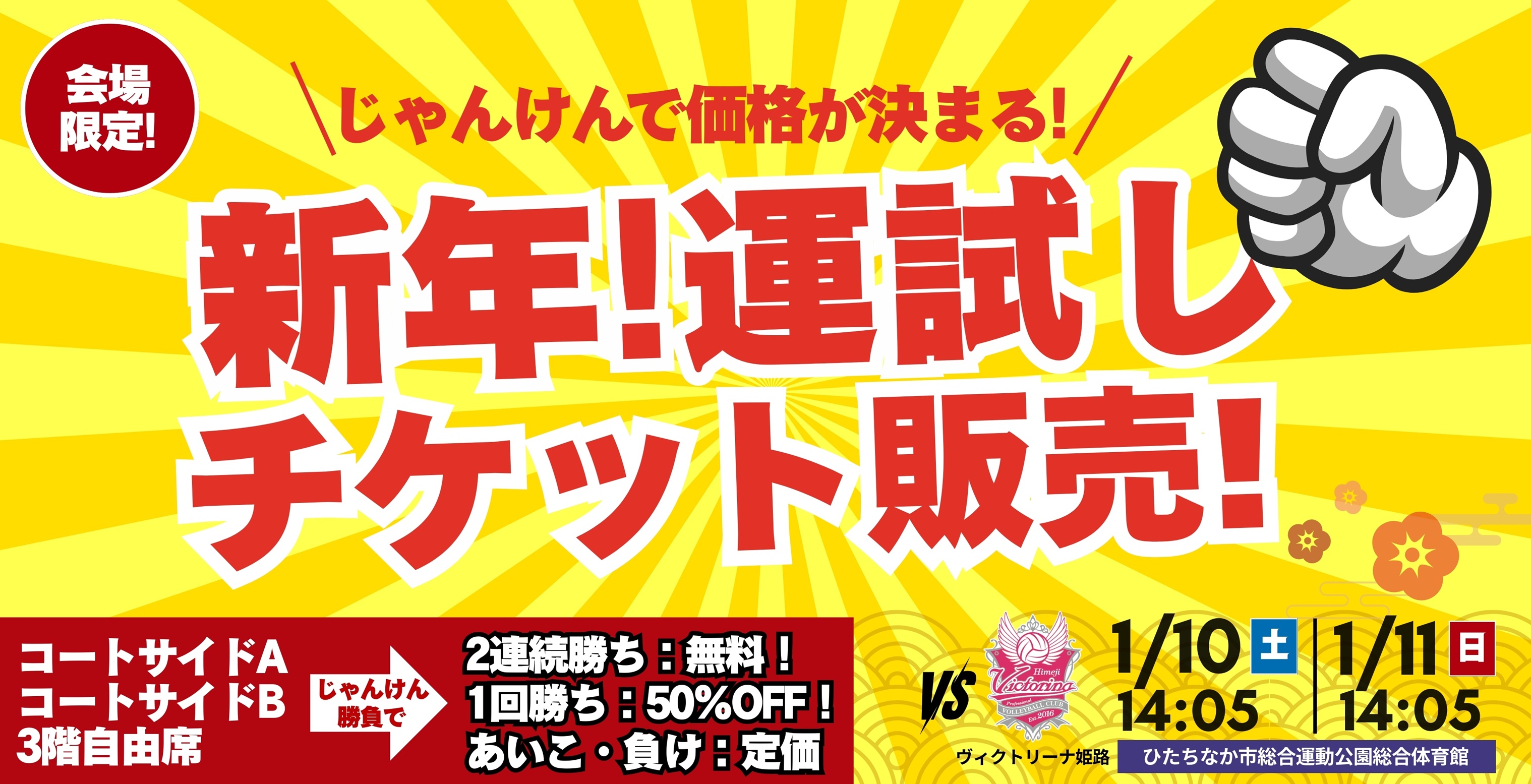 『新年！運試しチケット』販売のお知らせ：Astemoリヴァーレ茨城